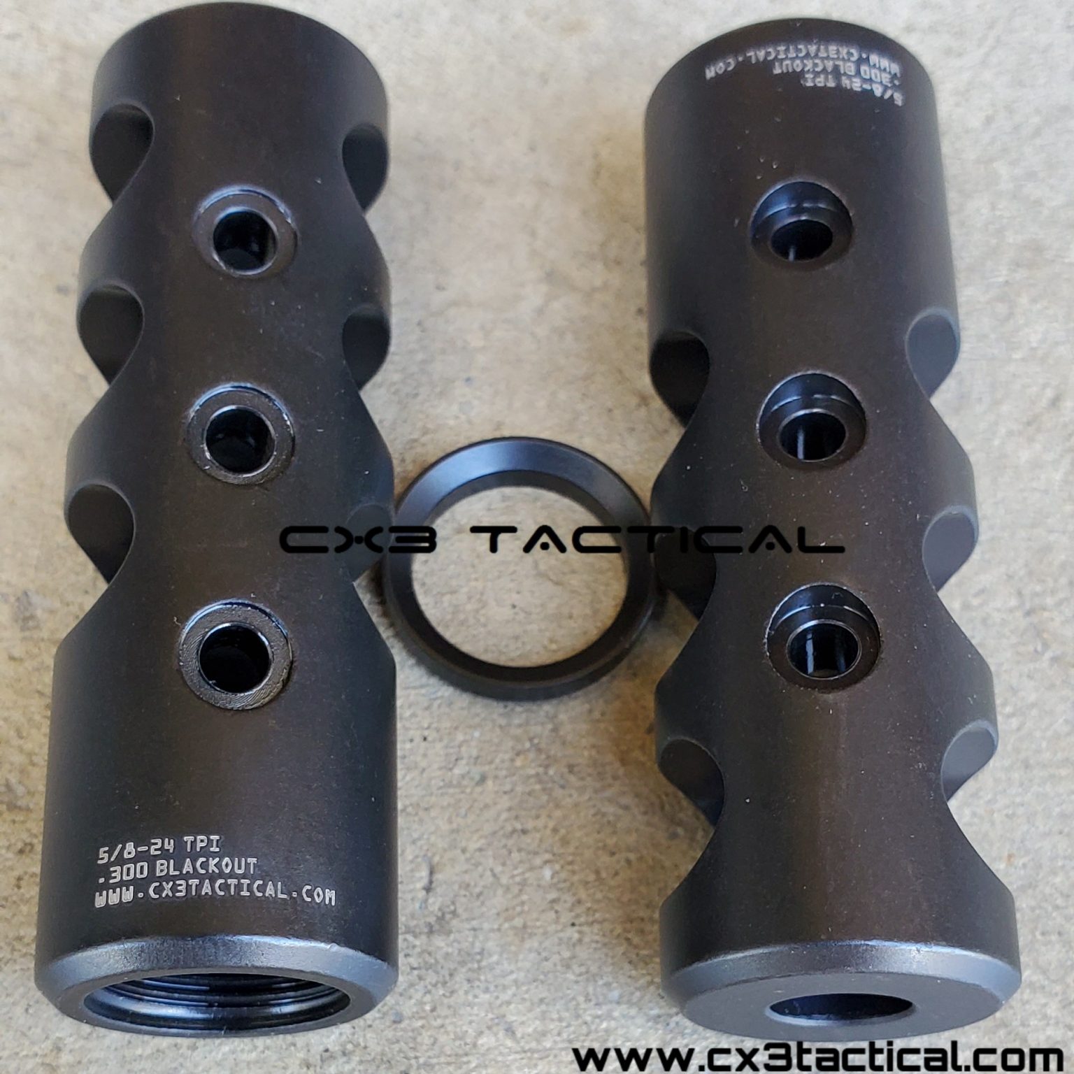 300 Blackout Muzzle Brake Compensator Comp 5 8 24 TPI 5 8x24 Crush 300-blackout-muzzle-brake-compensator-comp-5-8-24-tpi-5-8x24-crush