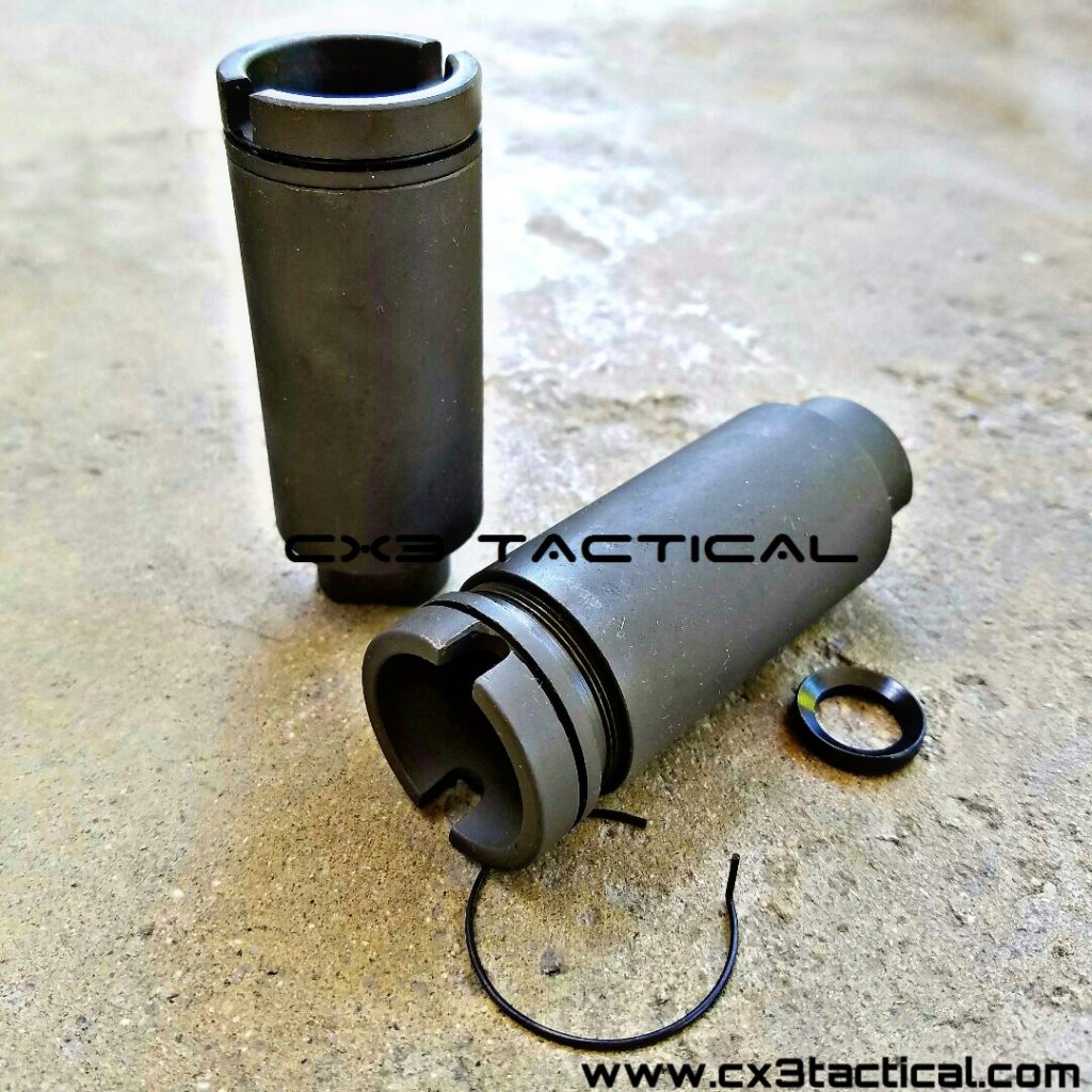 .223 / 5.56 Smooth Finish Krinkov Muzzle Brake Flash Can 2 Piece Flash ...
