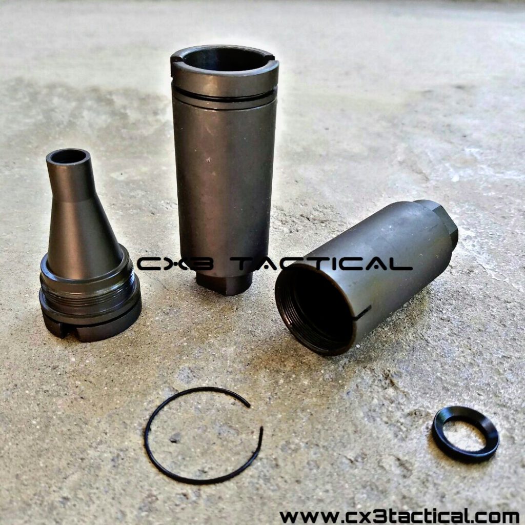 .223 / 5.56 Smooth Finish Krinkov Muzzle Brake Flash Can 2 Piece Flash ...