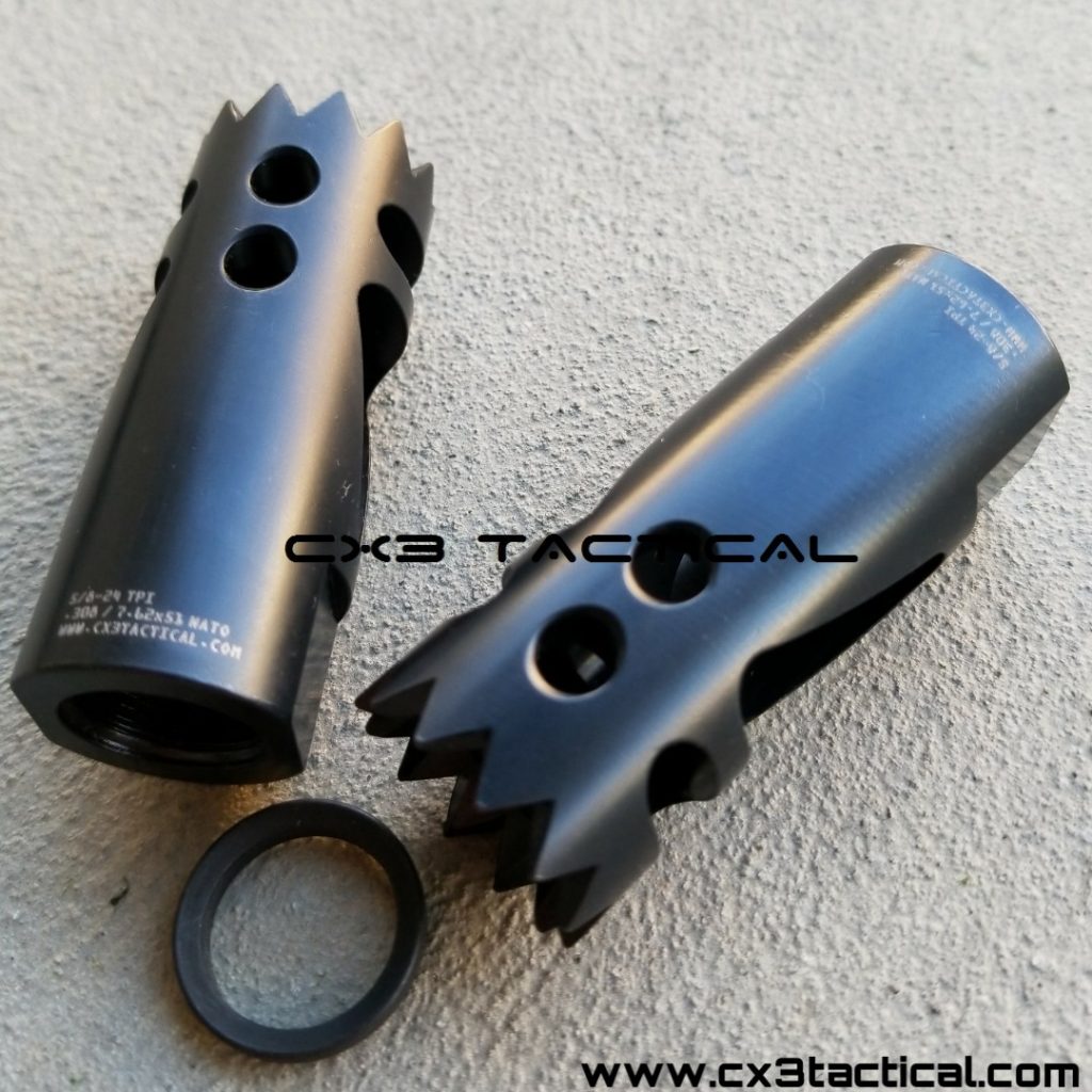 Muzzle Brakes 5/8-24 TPI .308 / 7.62x39 ARs / .300 Blackout / Most .30 ...