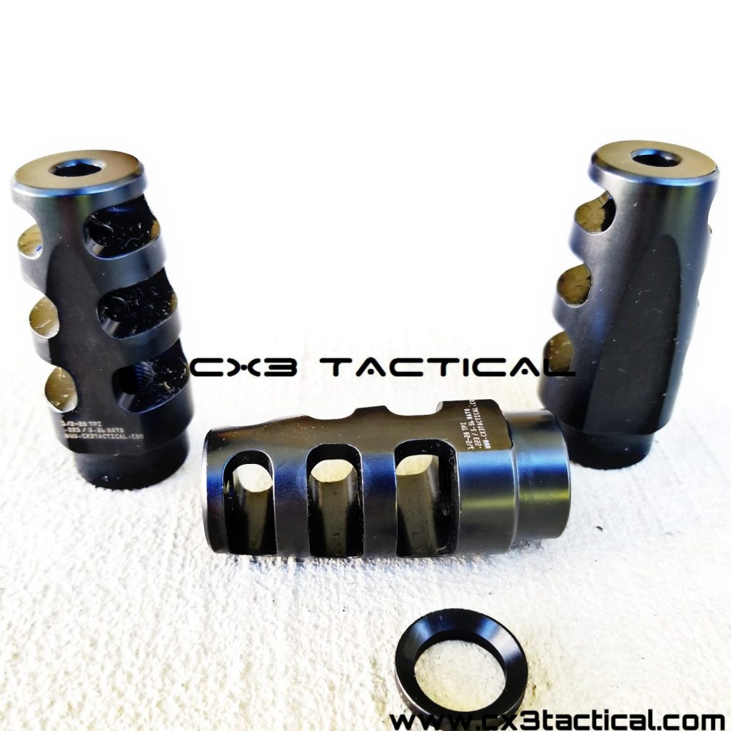 .223 5.56 Competition Muzzle Brake Compensator Tapered Comp 1/2-28 TPI ...
