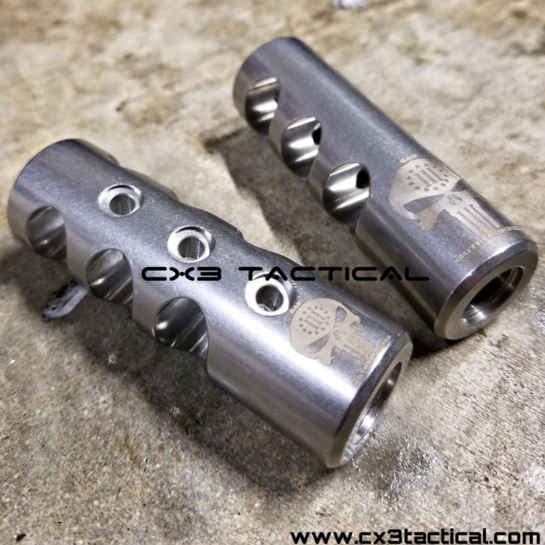 .223 5.56 Stainless Steel Long Muzzle Brake Compensator 1/2-28 TPI ...