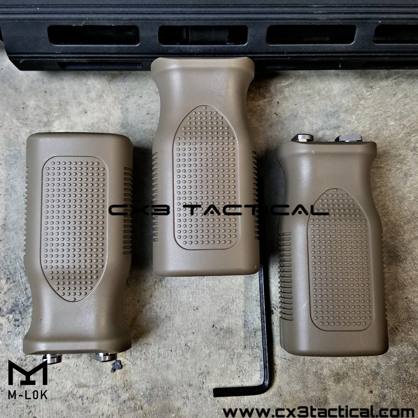 MLOK Foregrip M-LOK Fore Grip Tactical Grip For M LOK Handguard Knurled ...