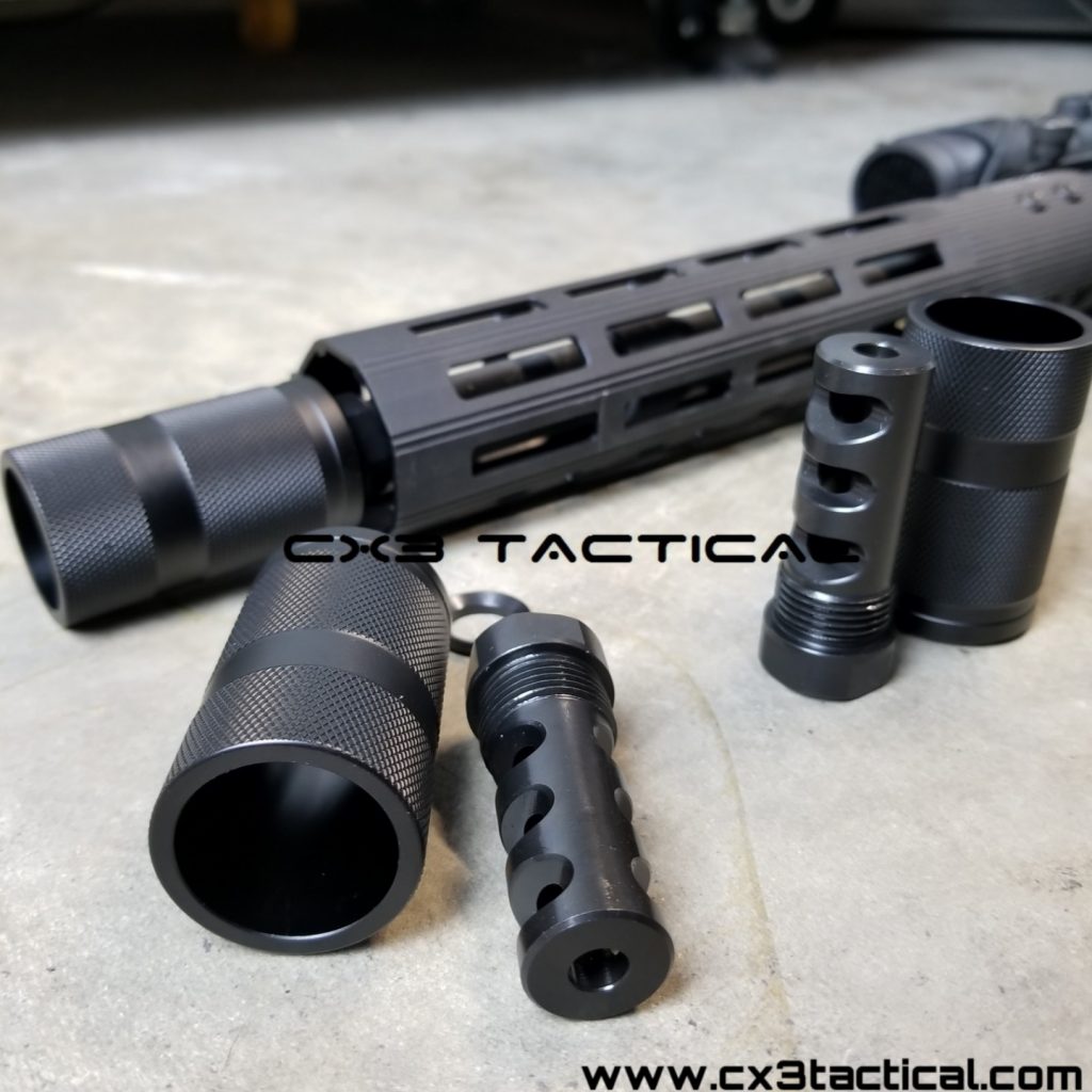 .223 / 5.56 Smooth Finish Krinkov Muzzle Brake Flash Can 2 Piece Flash ...