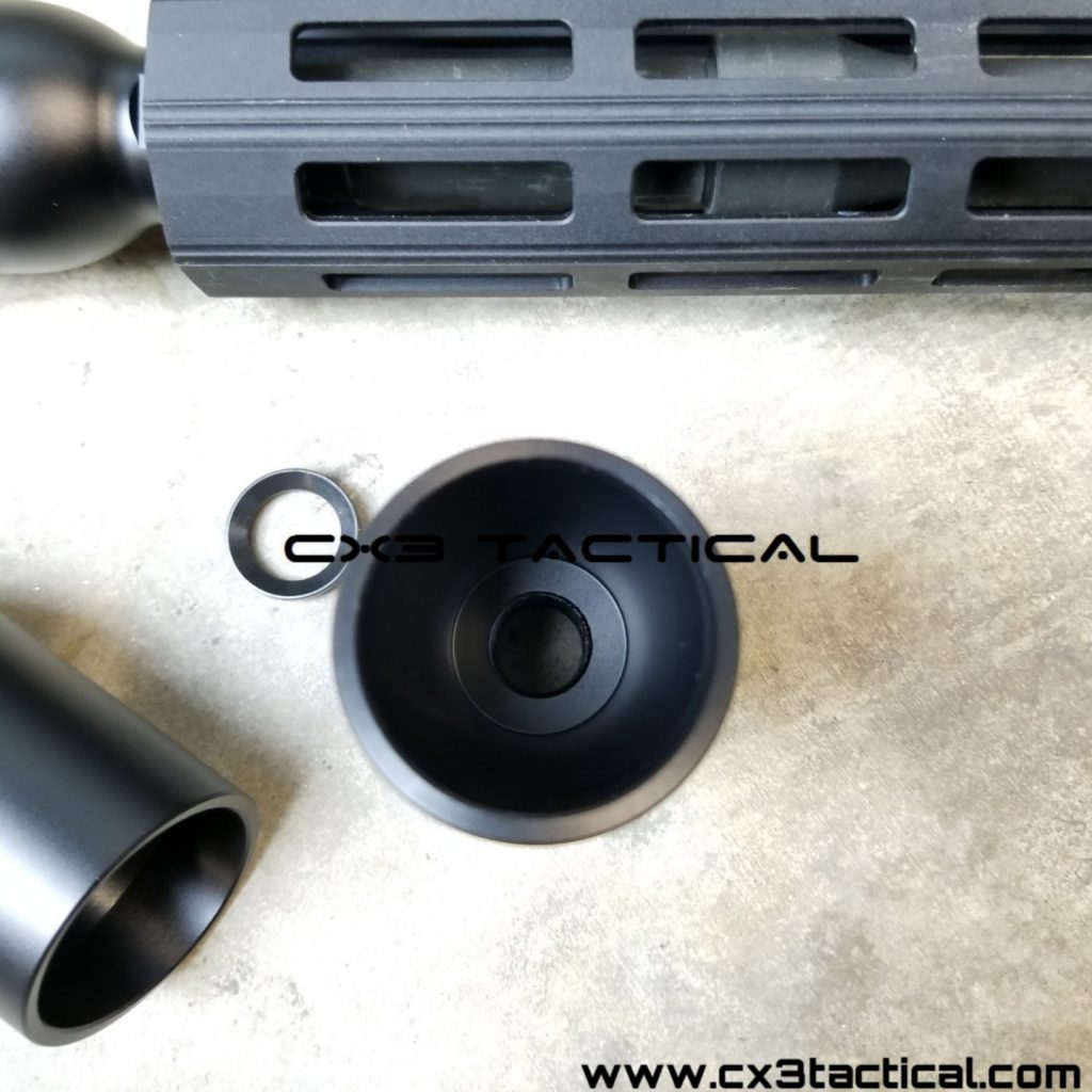 .308 Slant Muzzle Brake Compensator 5/8-24 TPI Slant Cut Comp 7.62x51 ...