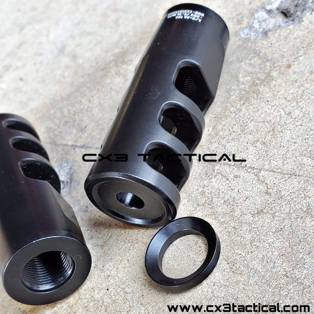 .223 / 5.56 Smooth Finish Krinkov Muzzle Brake Flash Can 2 Piece Flash ...